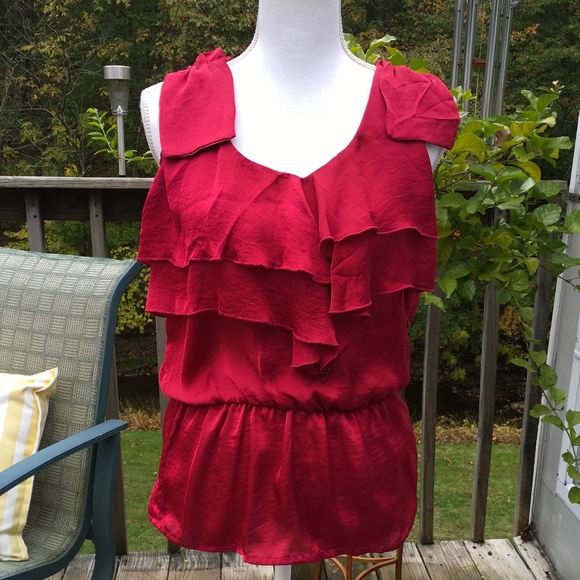 Adiva | Tops | Feminine And Stunning Red Size S Top By Adiva | Poshmark